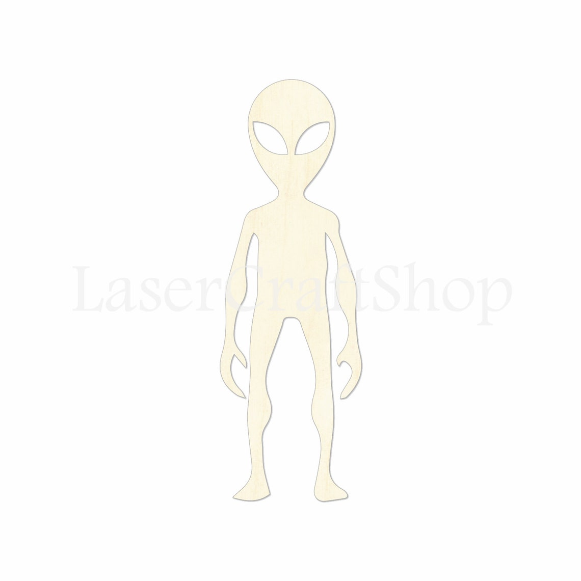 2" - 34" Alien Wooden Cutout Shape, Silhouette, Gift Tags Ornaments ...
