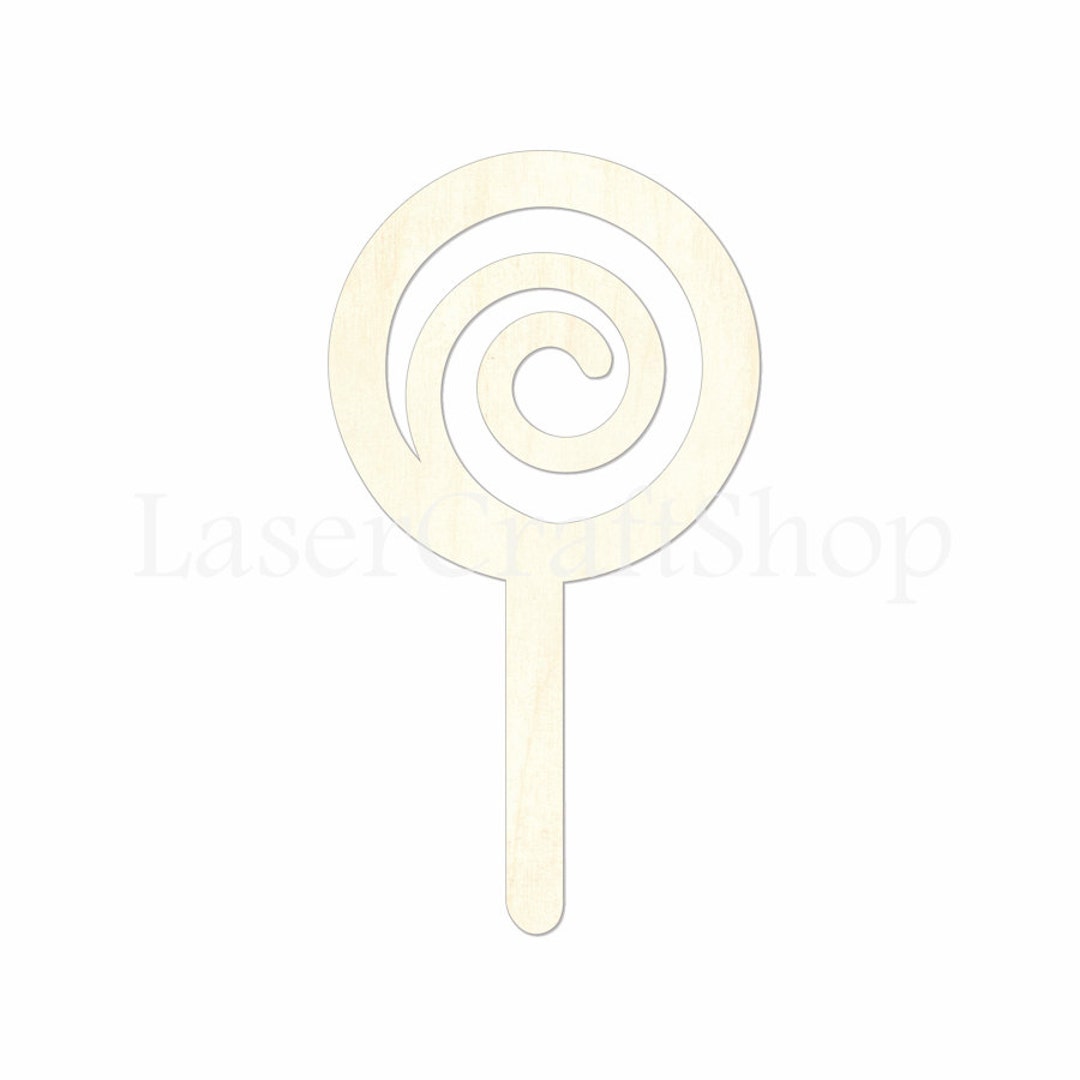 2" - 34" Lollipop, Candy Wooden Cutout Shape, Silhouette, Gift Tags ...