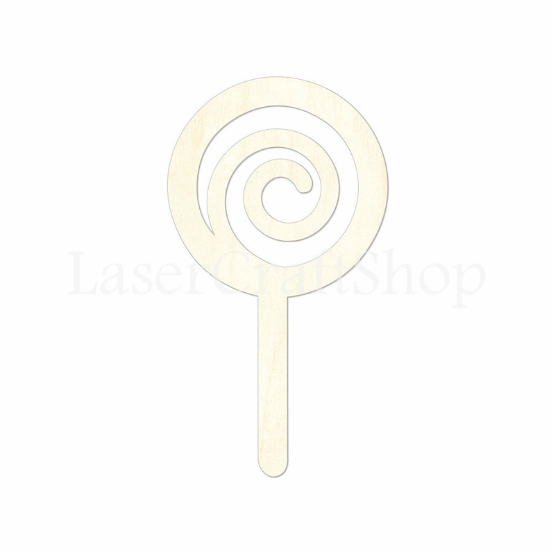 2" - 34" Lollipop, Candy Wooden Cutout Shape, Silhouette, Gift Tags ...
