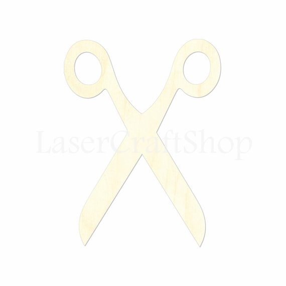 Scissors Laser Cut Unfinished Wood Shapes 1 Pc Collage Craft Supplies ...