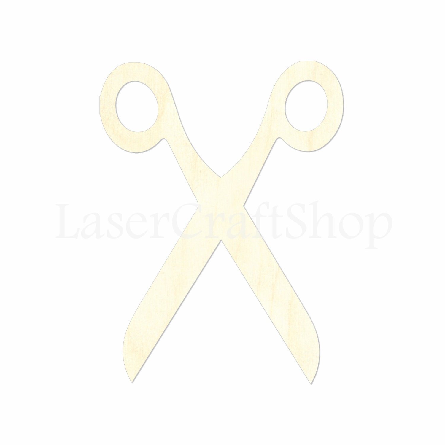 2" - 34" Scissors Wooden Cutout Shape, Silhouette, Gift Tags Ornaments ...
