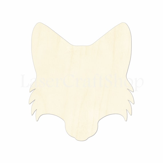 2 34 Fox Head Wooden Cutout Shape Silhouette - Etsy