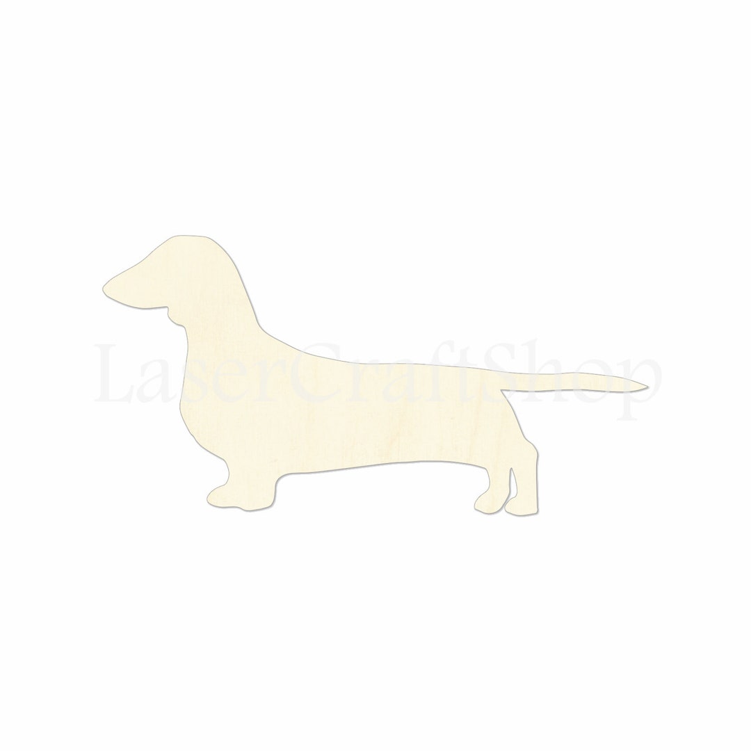 2" - 34" Dachshund Dog Wooden Cutout Shape, Silhouette, Gift Tags ...