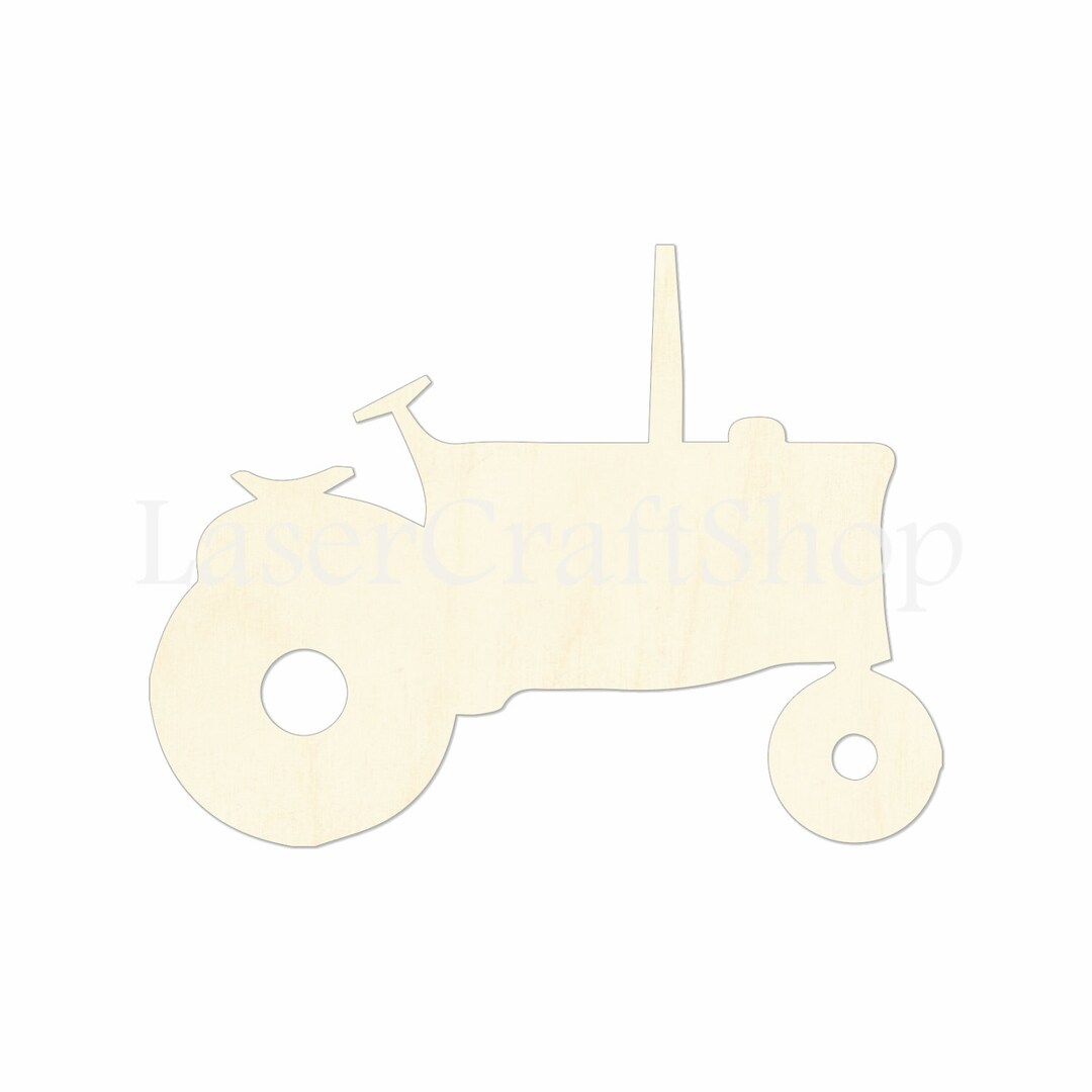 2" - 34" Tractor Wooden Cutout Shape, Silhouette, Gift Tags Ornaments ...