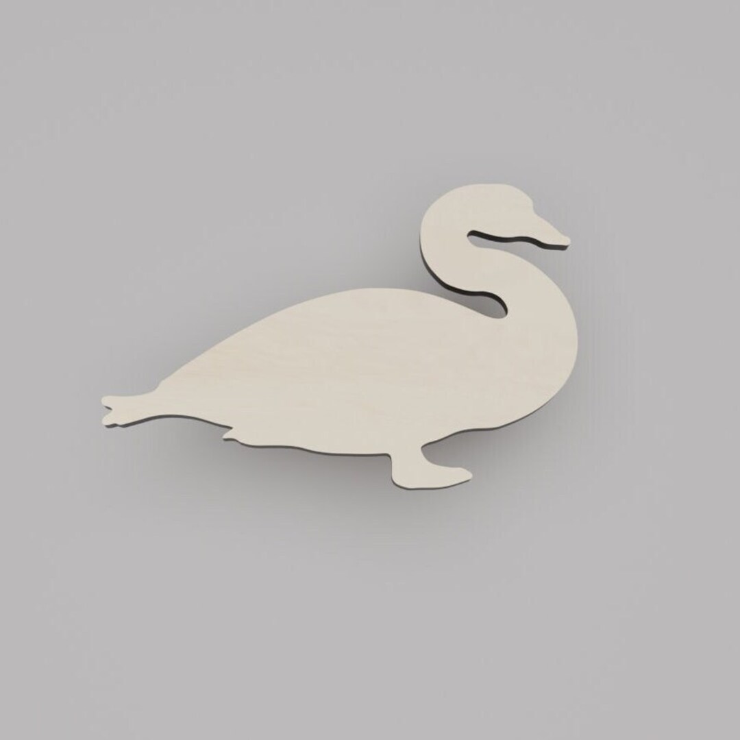 2" - 34" Swan Wooden Cutout Shape, Silhouette, Gift Tags Ornaments ...