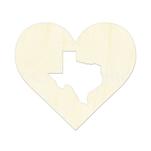 2 34 Texas State Map Wooden Cutout Shape - Etsy
