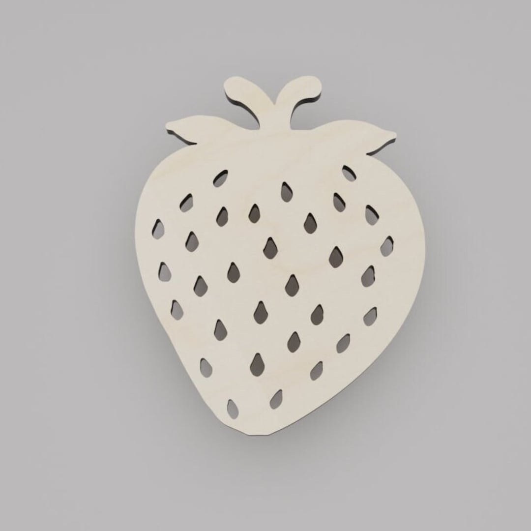 2" - 34" Strawberry Wooden Cutout Shape, Silhouette, Gift Tags ...