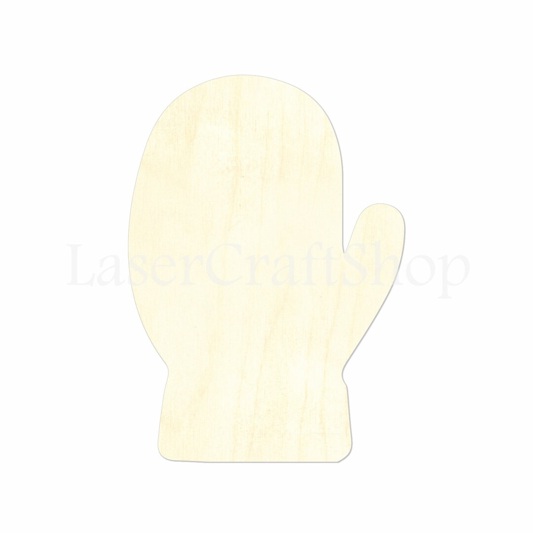 2" - 34" Mitten Wooden Cutout Shape, Silhouette, Gift Tags Ornaments ...