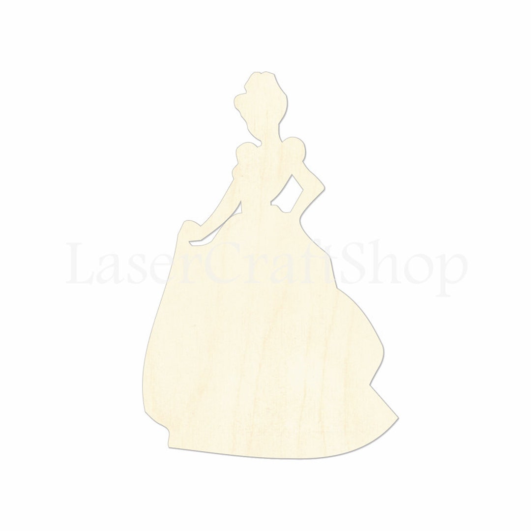 Princes Cartoon Wooden Cutout Shape, Silhouette, Gift Tags Ornaments ...