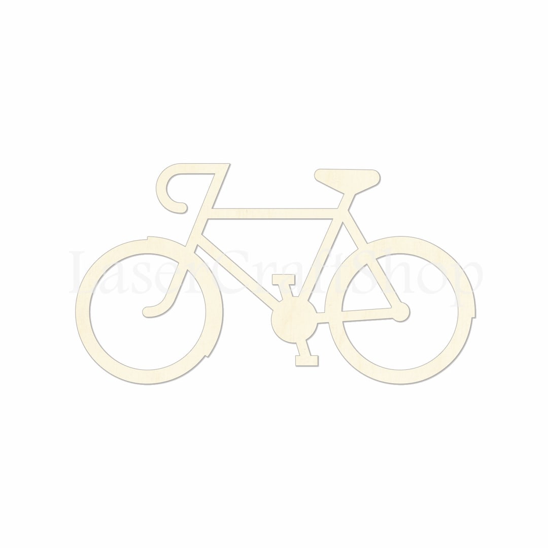 2" - 34" Bicycle, Bike Wooden Cutout Shape, Silhouette, Gift Tags ...