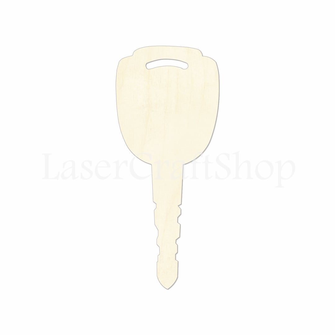 2" - 34" Car Key Wooden Cutout Shape, Silhouette, Gift Tags Ornaments ...