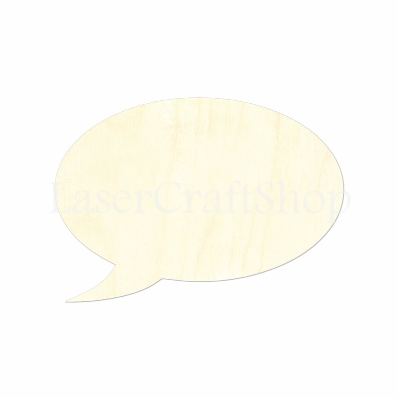 Oval Callout Speech Bubble Wooden Cutout Shape Silhouette - Etsy