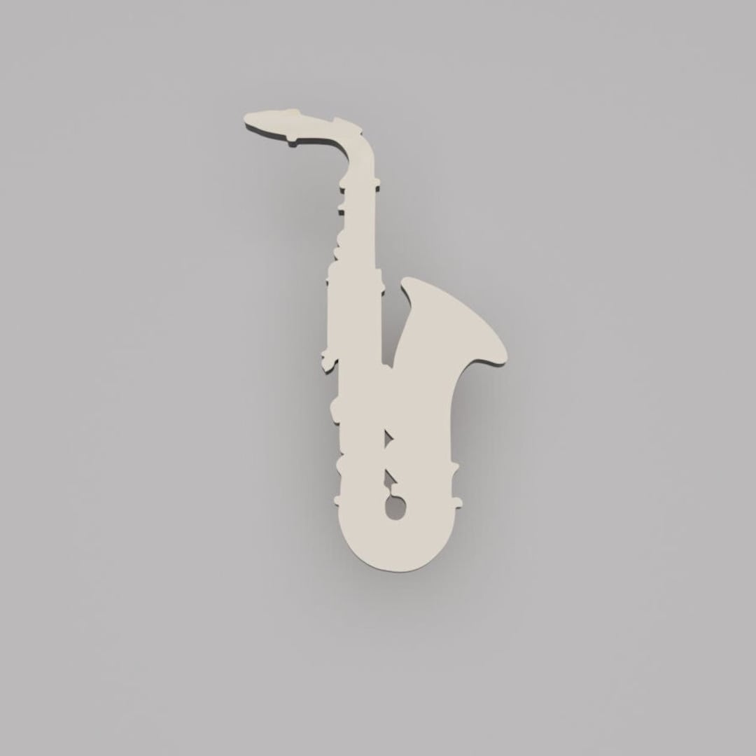 2" - 34" Saxophone Wooden Cutout Shape, Silhouette, Gift Tags Ornaments ...