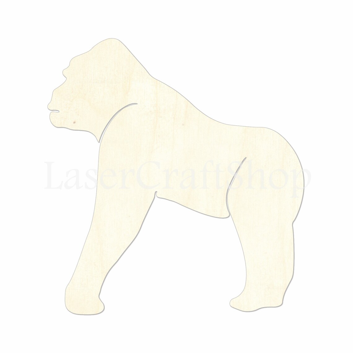 2" - 34" Monkey Gorilla Wooden Cutout Shape, Silhouette, Gift Tags ...