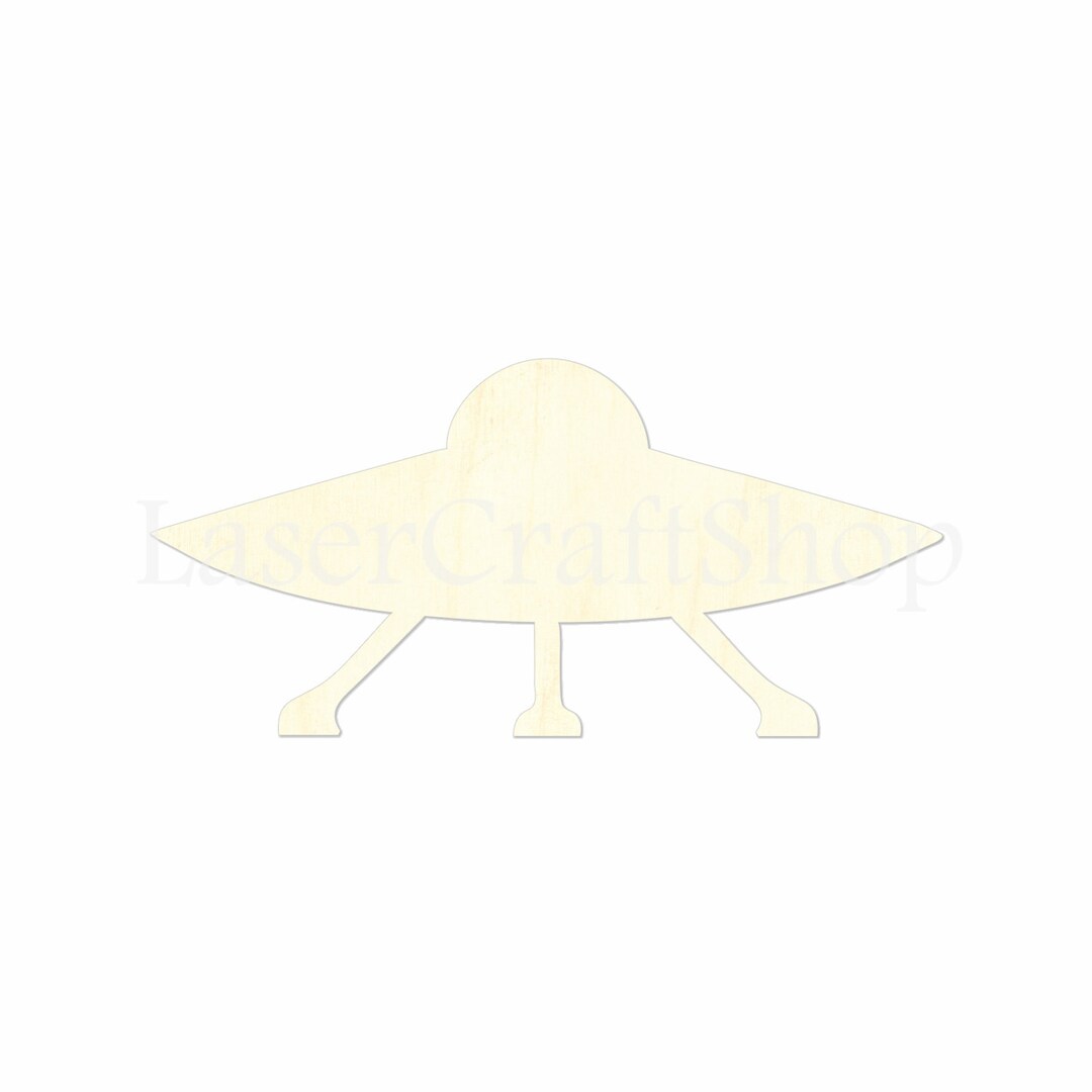 2" - 34" UFO, Spaceship Rocket Wooden Cutout Shape, Silhouette, Gift ...