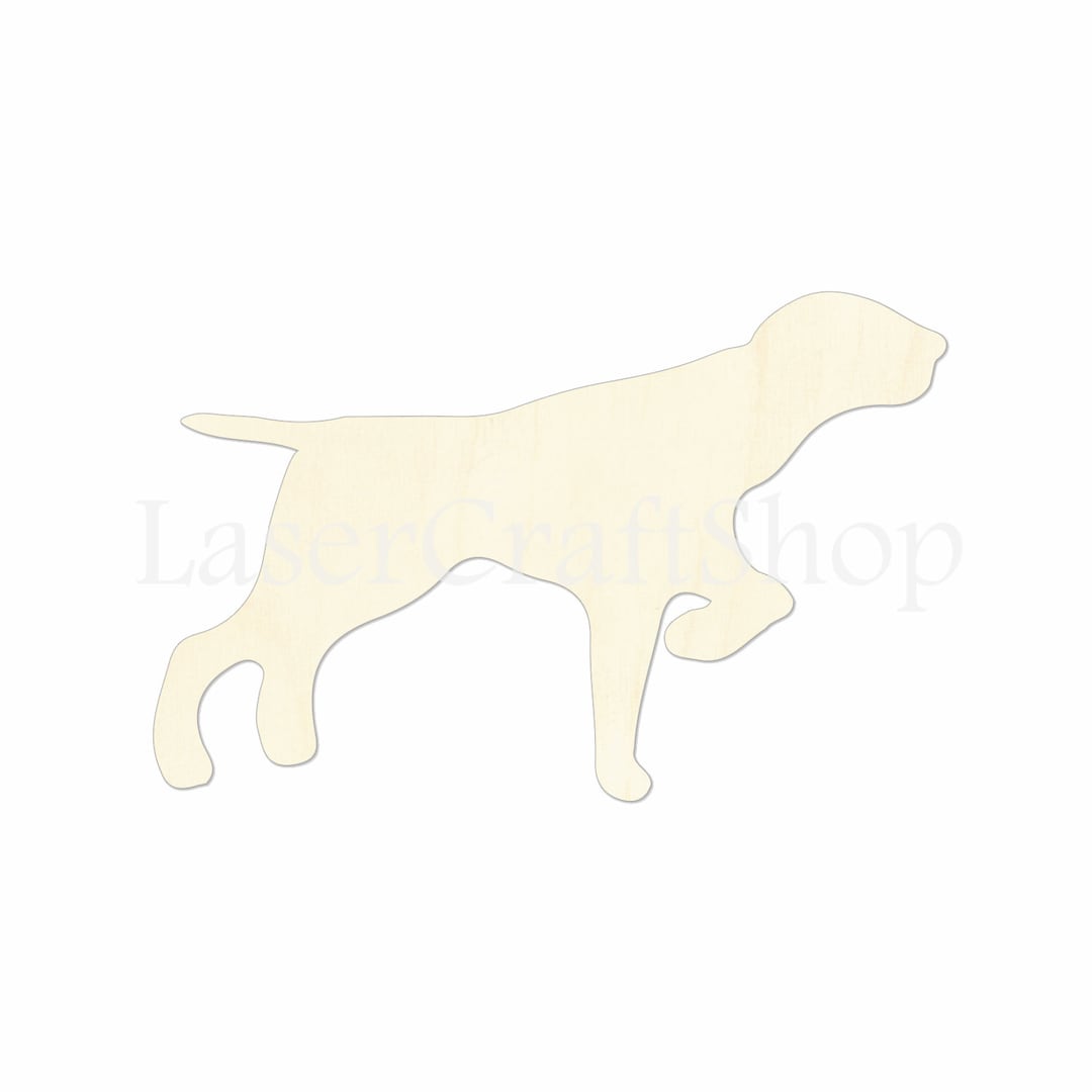 2" - 34" Dog Pointer Wooden Cutout Shape, Silhouette, Gift Tags ...