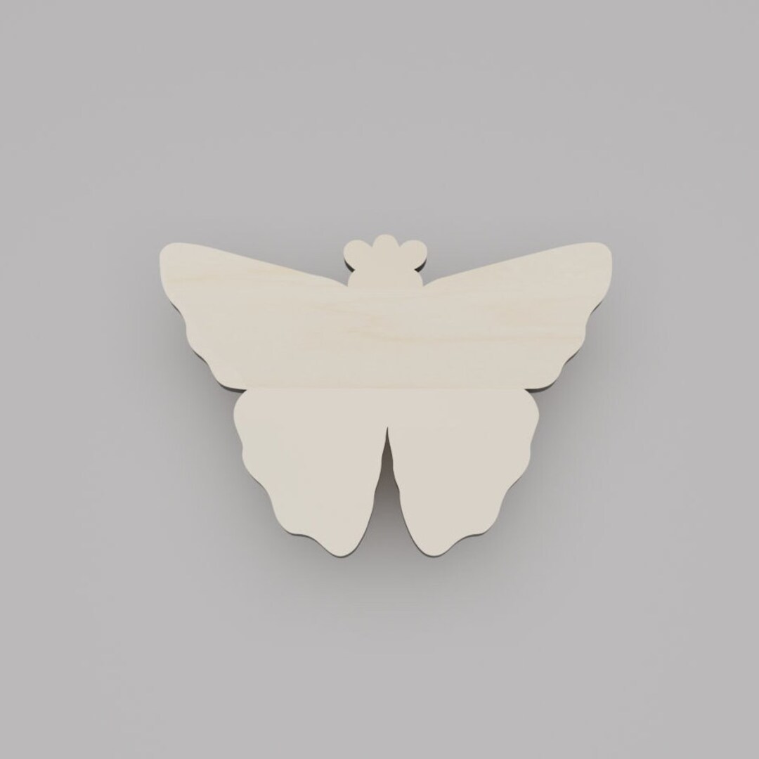 2" - 34" Moth Wooden Cutout Shape, Silhouette, Gift Tags Ornaments ...