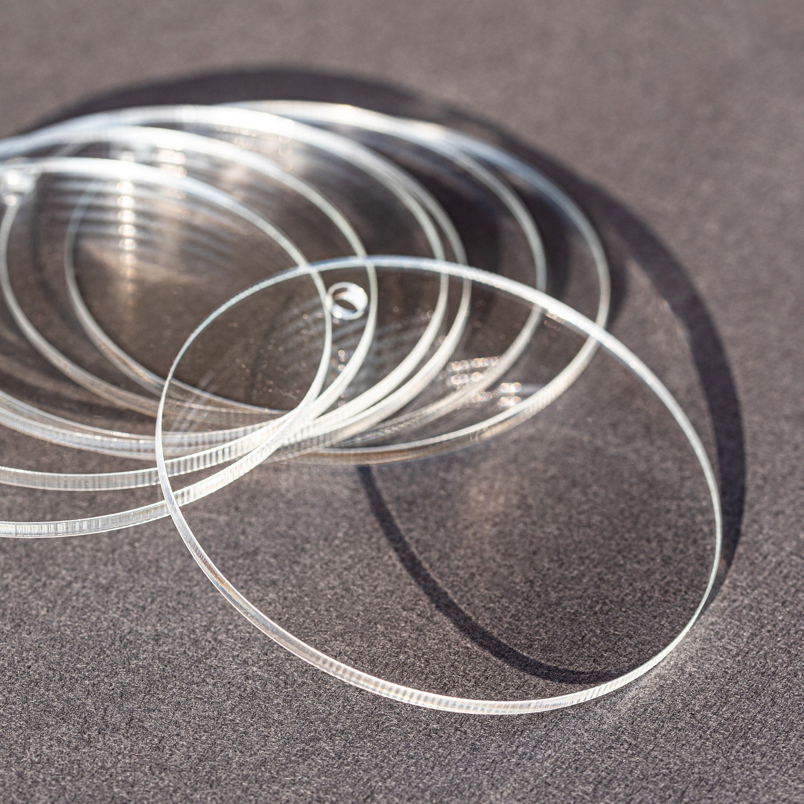 3.5in Clear Acrylic Circles - Ornament Blanks - Plexiglass Discs - With ...