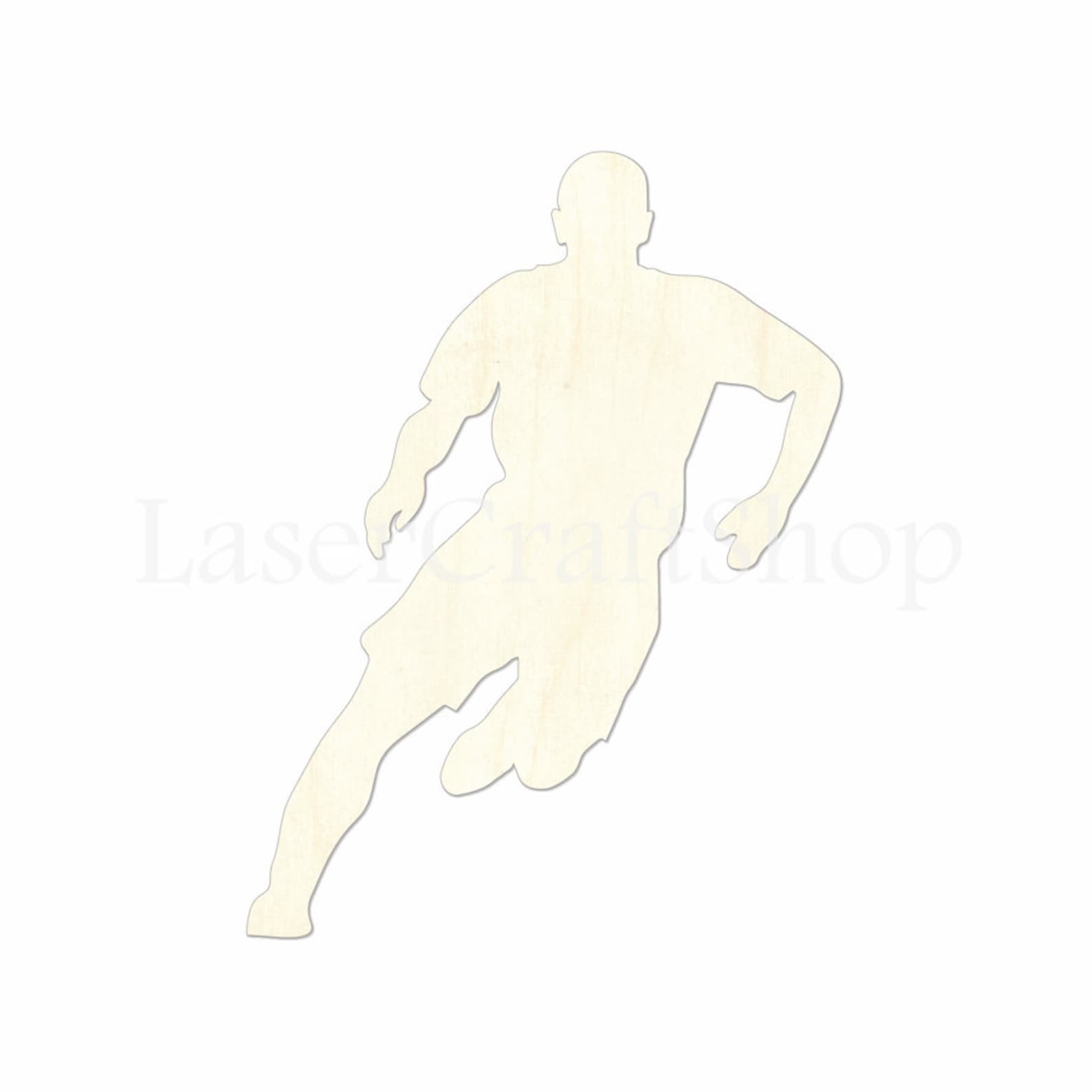 2" - 34" Soccer Player Wooden Cutout Shape, Silhouette, Gift Tags ...
