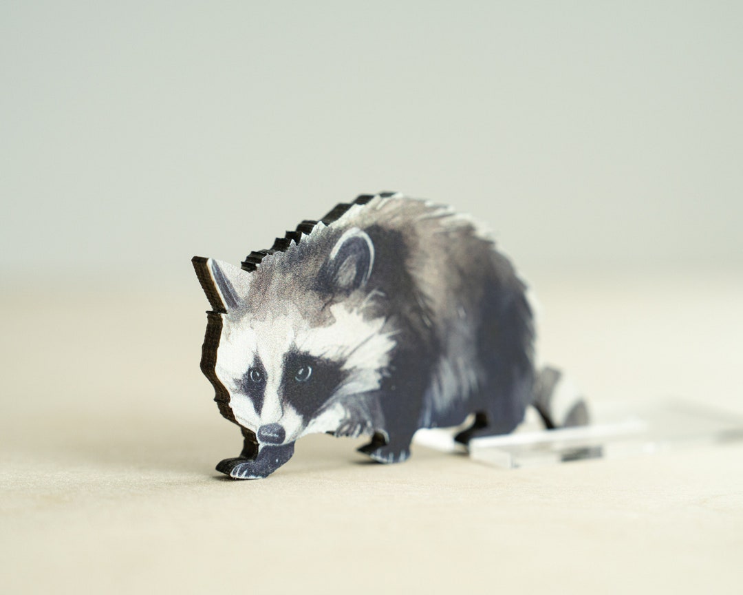Elegant Wooden Raccoon Cutouts | Harmony Hollow Set - Etsy