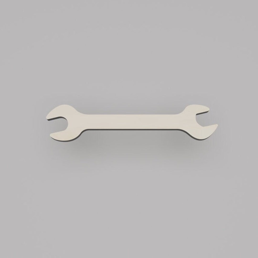 2" - 34" Wrench Wooden Cutout Shape, Silhouette, Gift Tags Ornaments ...