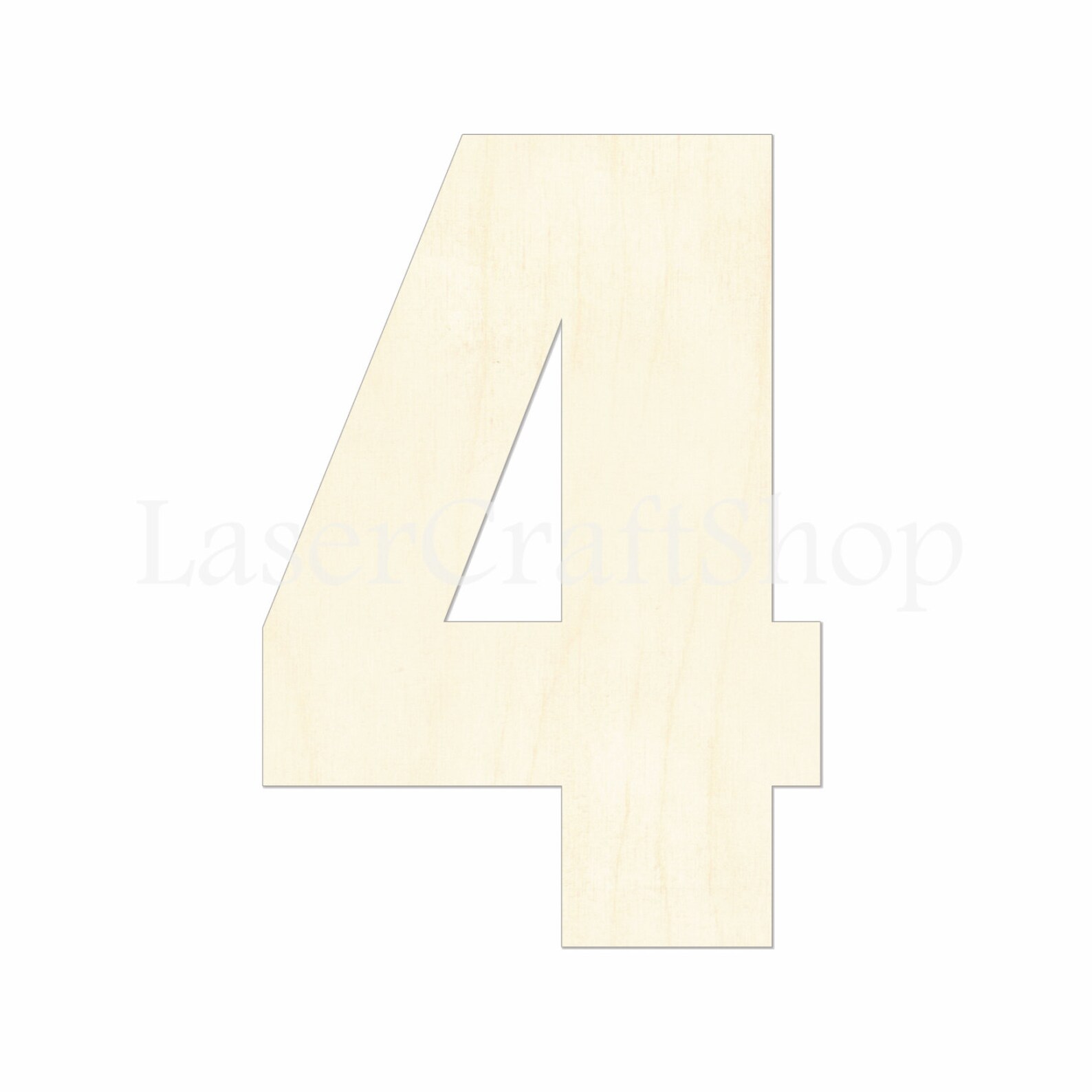 2 34 Wooden Number 4 Wood Number 4 Cutout - Etsy