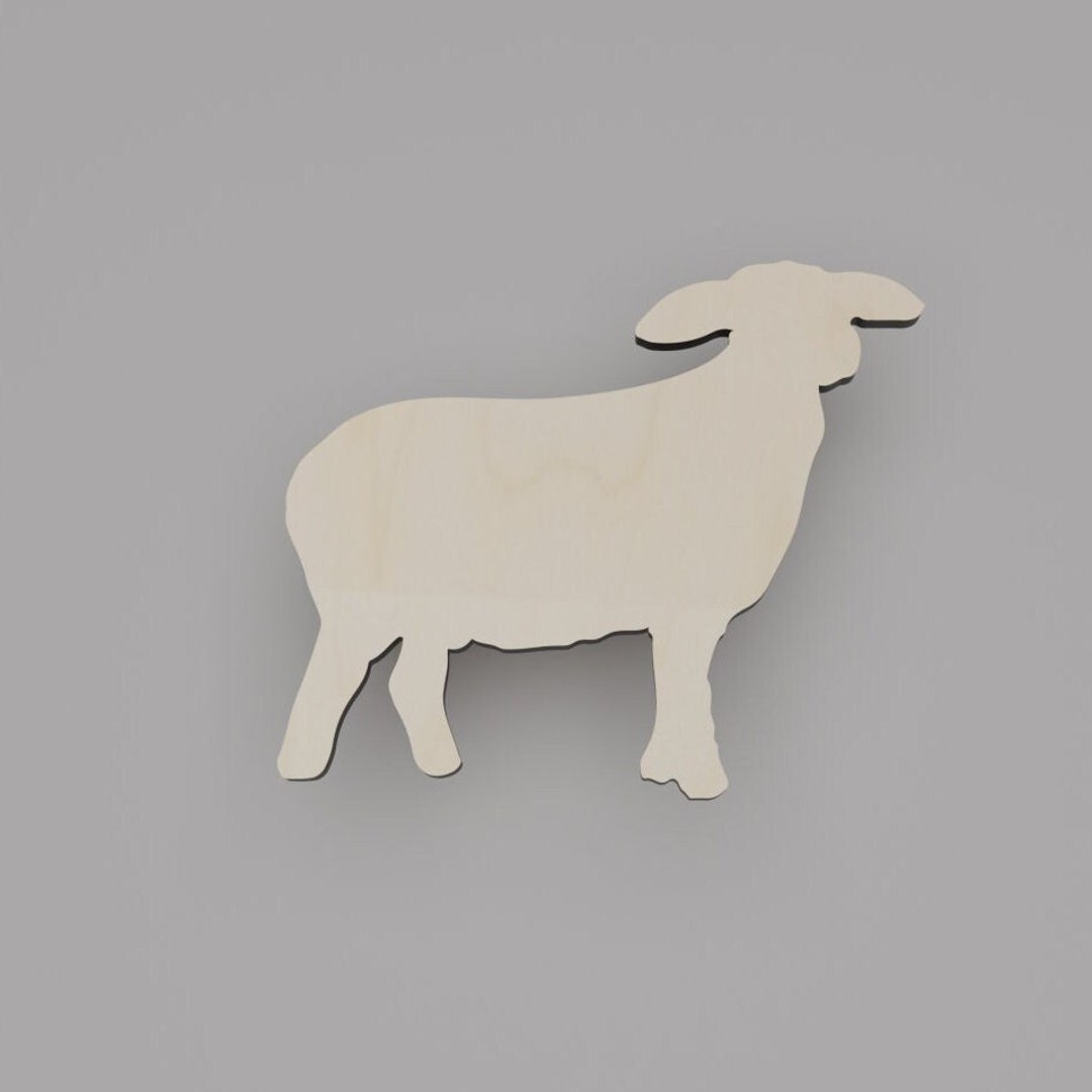 2" - 34" Sheep Wooden Cutout Shape, Silhouette, Gift Tags Ornaments ...