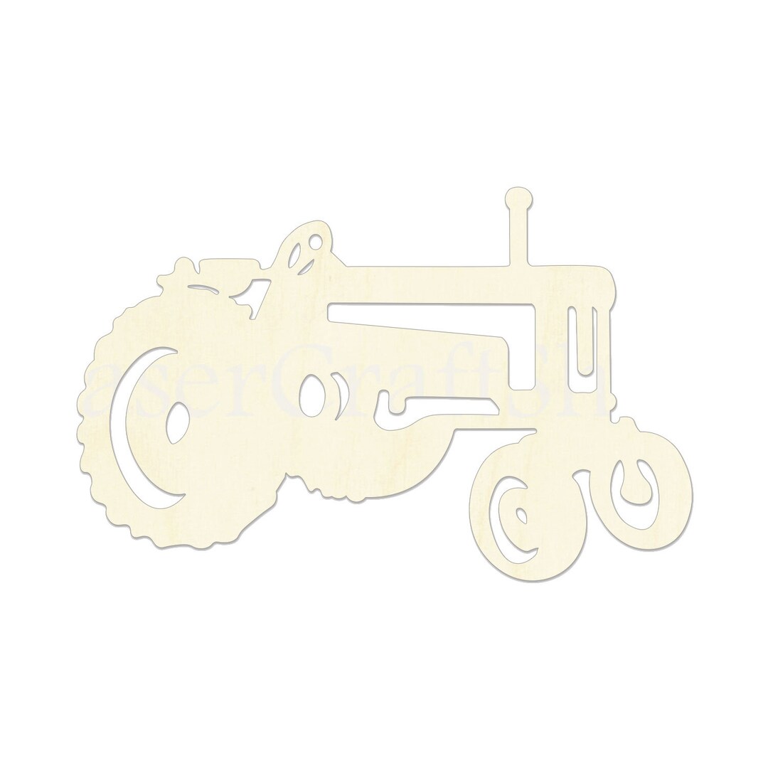 2" - 34" Tractor Wooden Cutout Shape, Silhouette, Gift Tags Ornaments ...