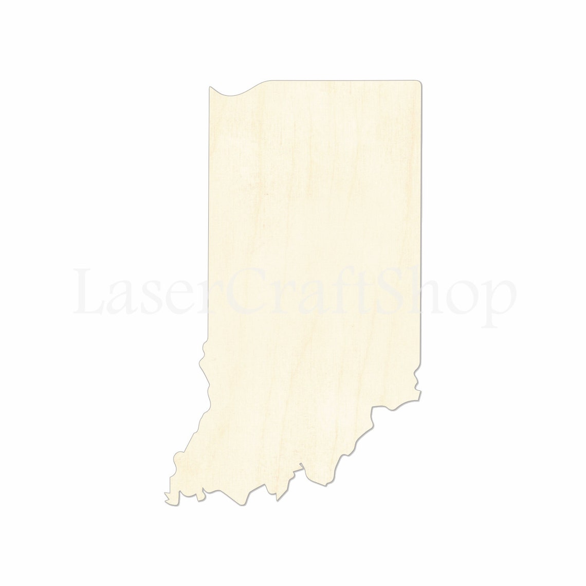 2" - 34" Indiana, IN State Wooden Cutout Shape, Silhouette, Gift Tags ...