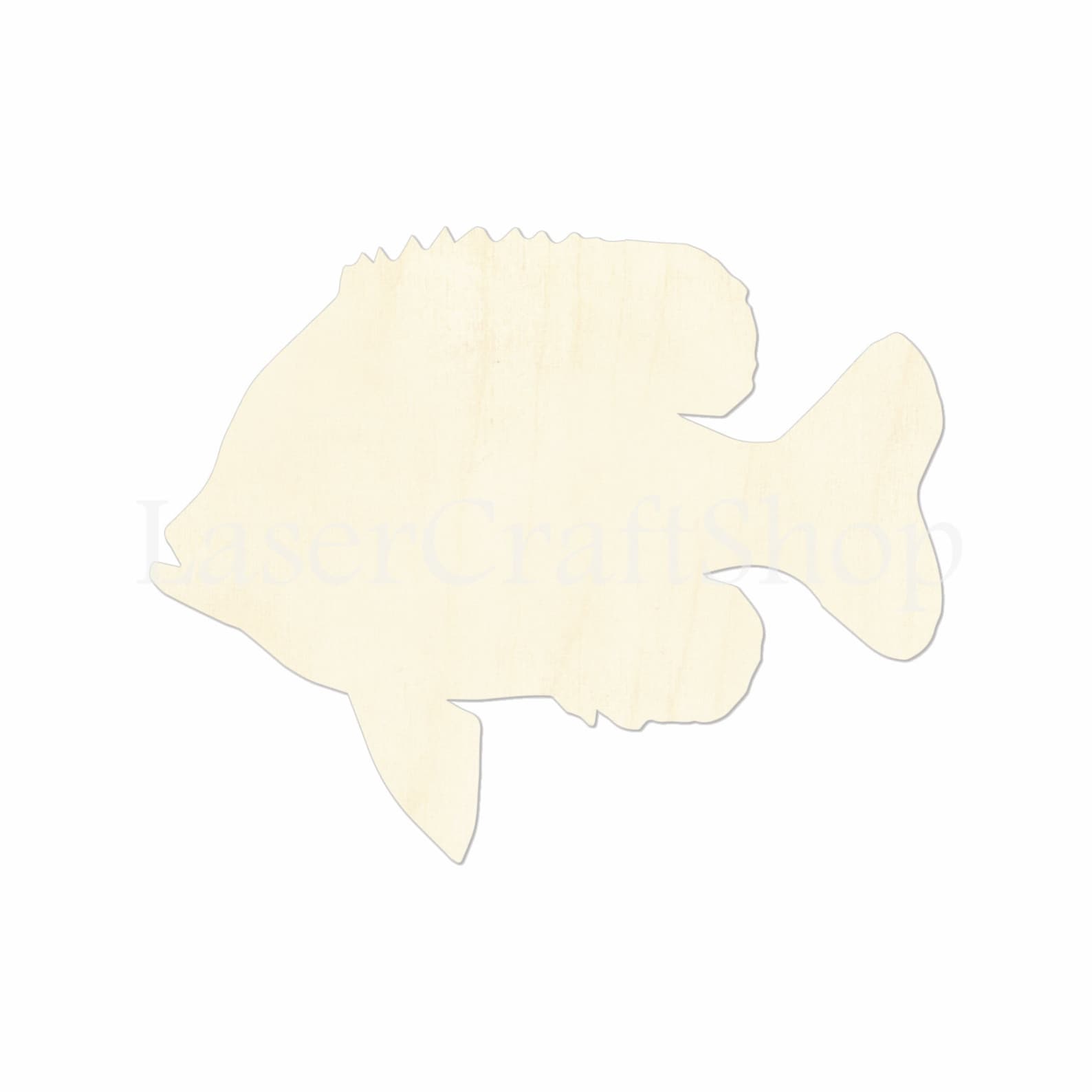 2" - 34" Bluegill Fish Wooden Cutout Shape, Silhouette, Gift Tags ...