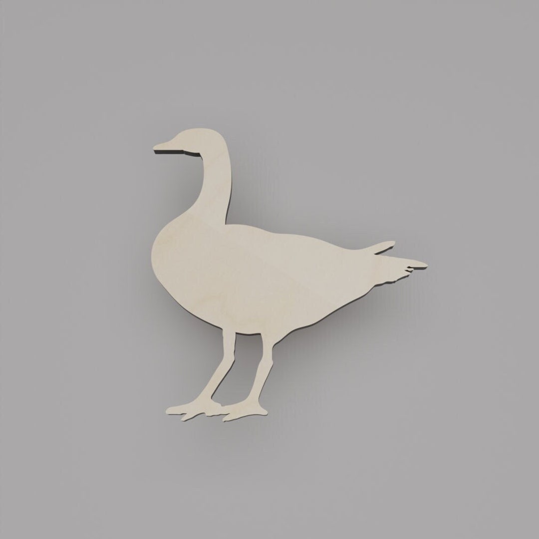 2" - 34" Goose Wooden Cutout Shape, Silhouette, Gift Tags Ornaments ...