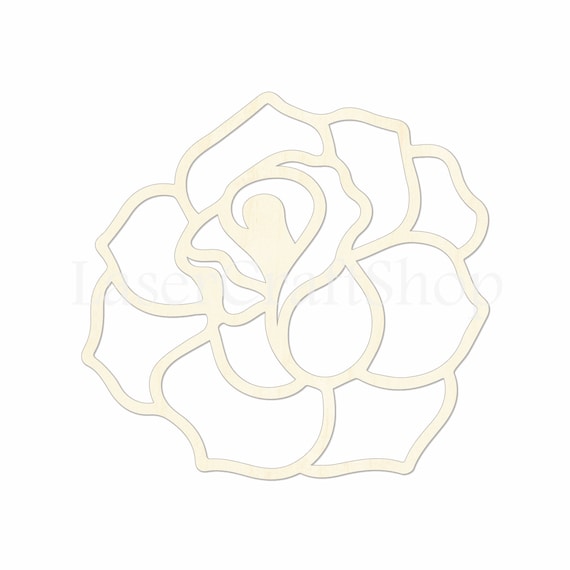 2 34 Flower Rose Wooden Cutout Shape - Etsy
