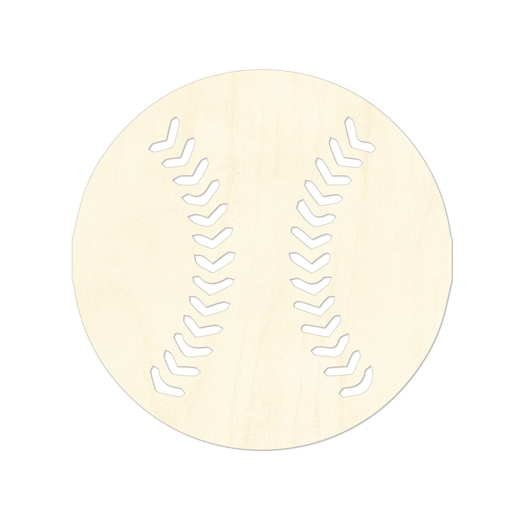 2" - 34" Baseball Ball Wooden Cutout Shape, Silhouette, Gift Tags ...