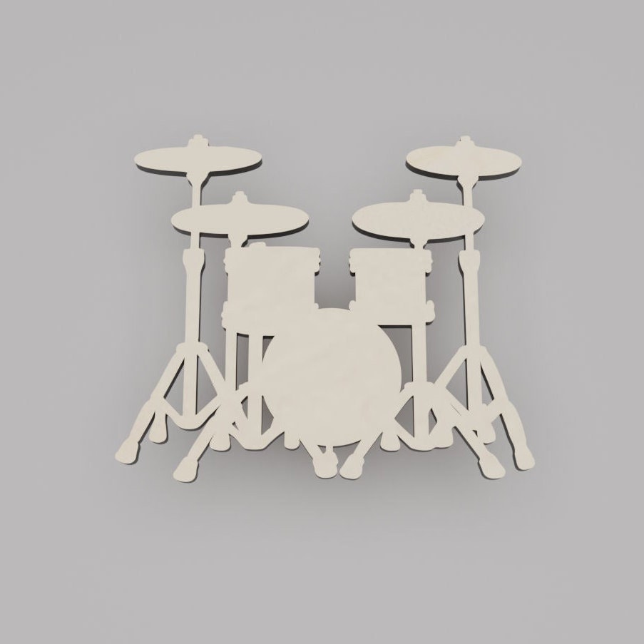 2" - 34" Drums Wooden Cutout Shape, Silhouette, Gift Tags Ornaments ...
