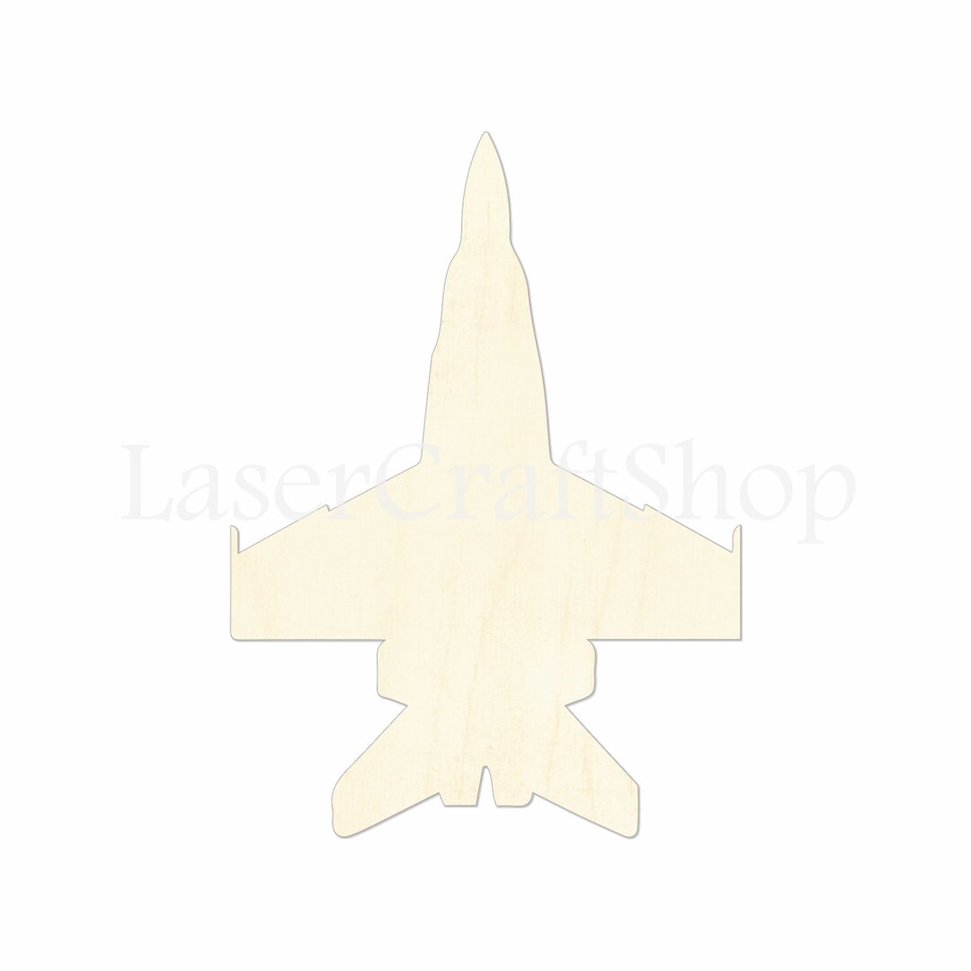 2" - 34" Fighter Jet Wooden Cutout Shape, Silhouette, Gift Tags ...