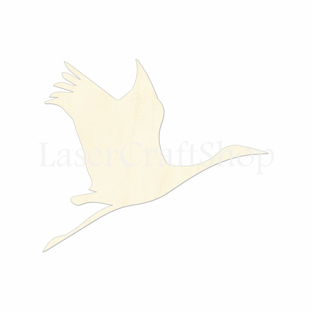 2" - 34" Crane Wooden Cutout Shape, Silhouette, Gift Tags Ornaments ...