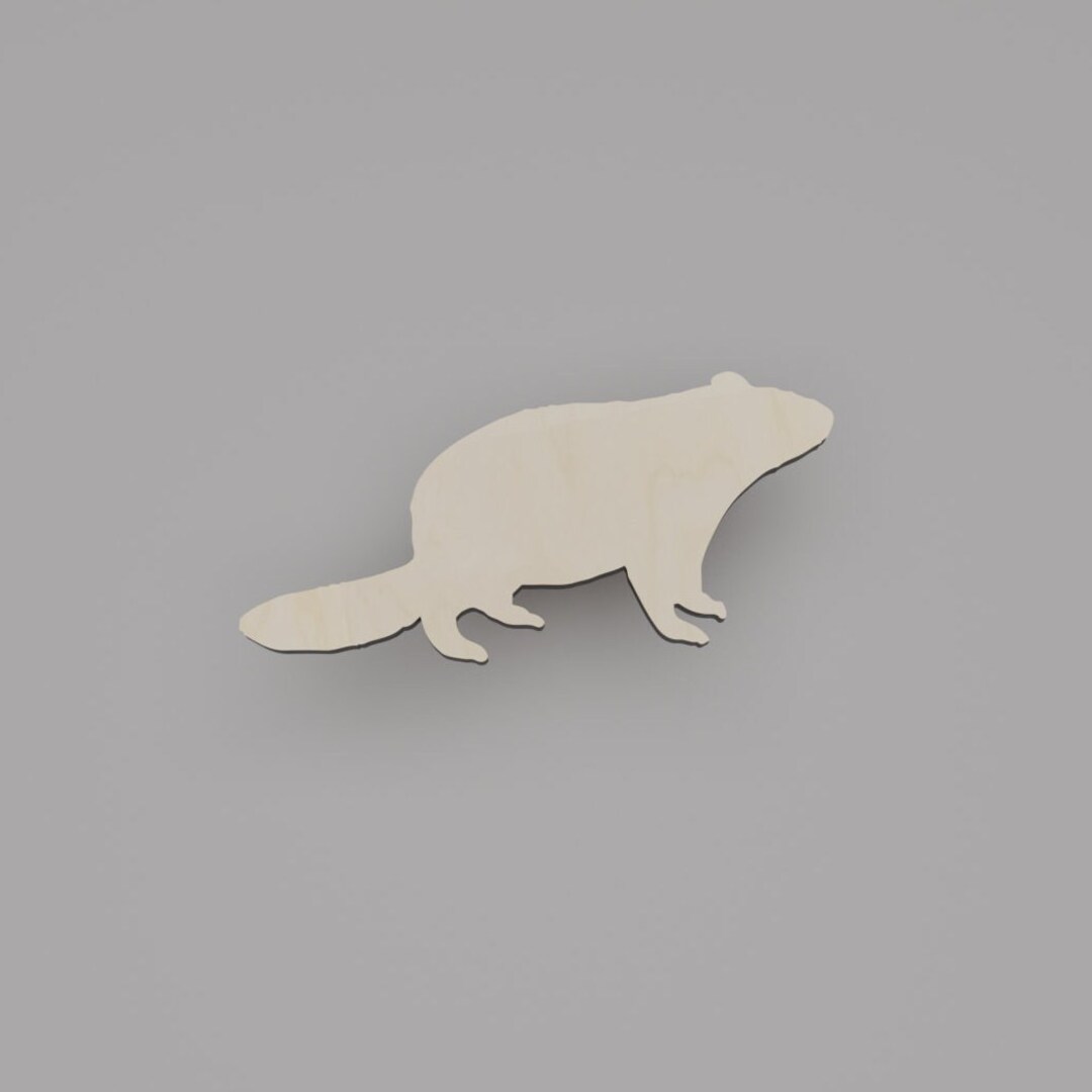 2" - 34" Beaver Wooden Cutout Shape, Silhouette, Gift Tags Ornaments ...
