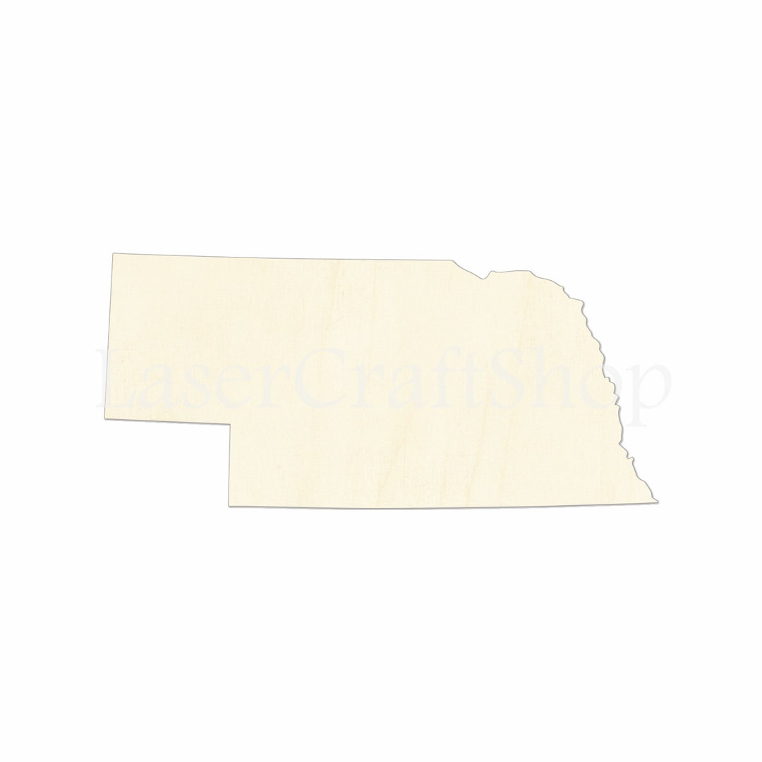 2" - 34" Nebraska, NE State Wooden Cutout Shape, Silhouette, Gift Tags ...