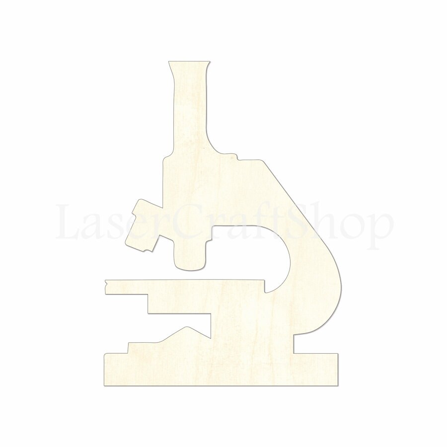 2" - 34" Microscope Wooden Cutout Shape, Silhouette, Gift Tags ...