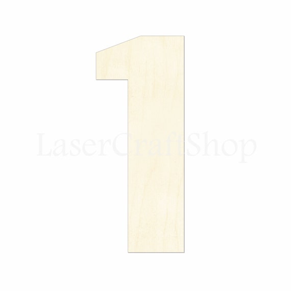 2 34 Wooden Number 1 Wood Number 1 Cutout | Etsy