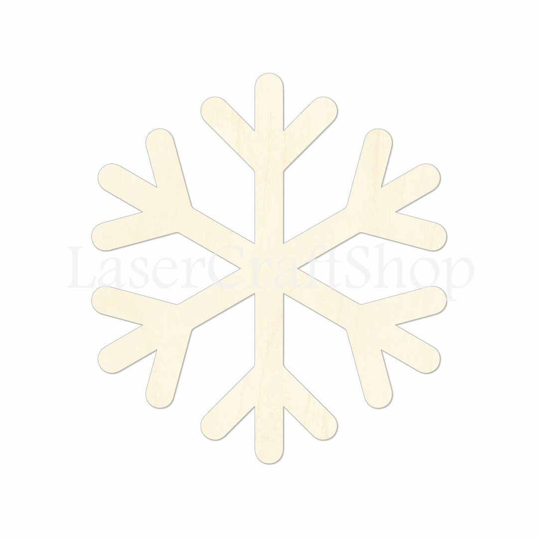 2" - 34" Snowflake Wooden Cutout Shape, Silhouette, Gift Tags Ornaments ...