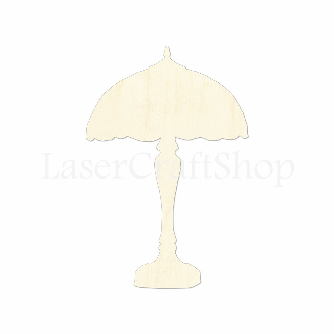 2" - 34" Lamp Wooden Cutout Shape, Silhouette, Gift Tags Ornaments ...