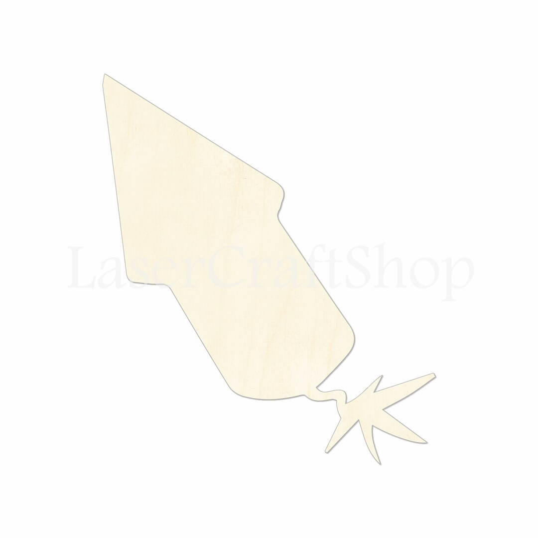 2" - 34" Firework Rocket Wooden Cutout Shape, Silhouette, Gift Tags ...