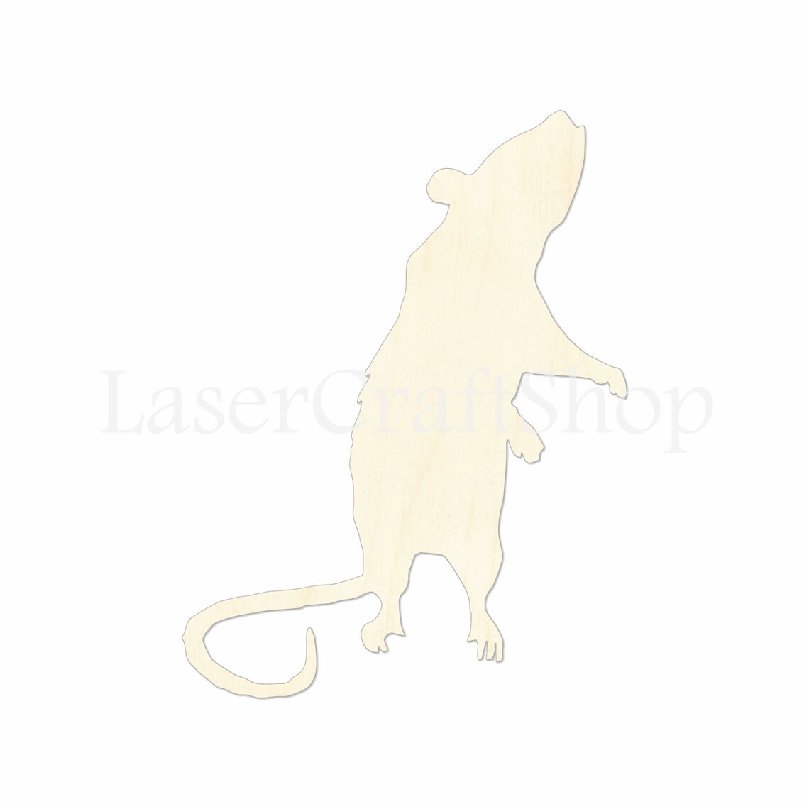 2" - 34" Rat Wooden Cutout Shape, Silhouette, Gift Tags Ornaments, Room ...