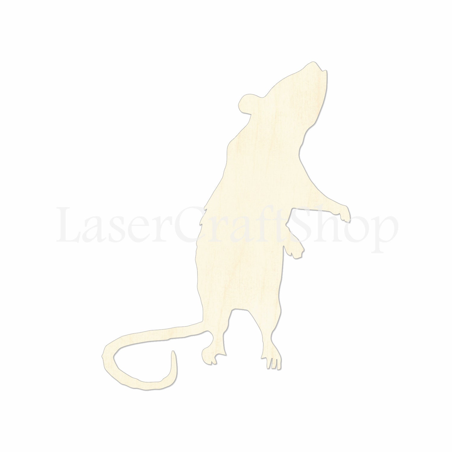 2" - 34" Rat Wooden Cutout Shape, Silhouette, Gift Tags Ornaments, Room ...