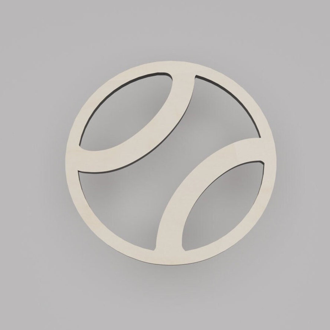 2" - 34" Tennis Ball Wooden Cutout Shape, Silhouette, Gift Tags ...