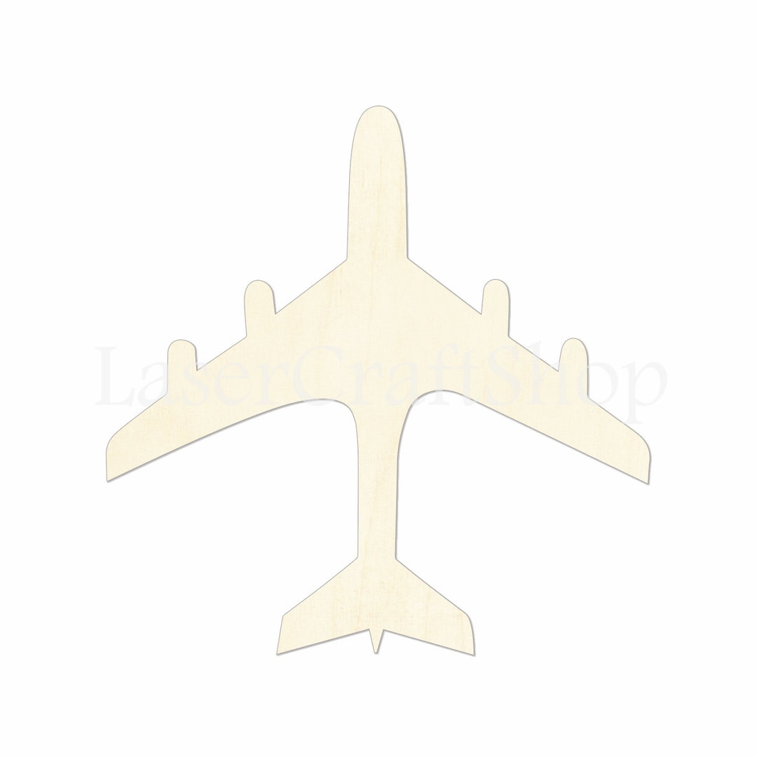 2" - 34" Airplane Symbol, Icon Wooden Cutout Shape, Silhouette, Gift ...