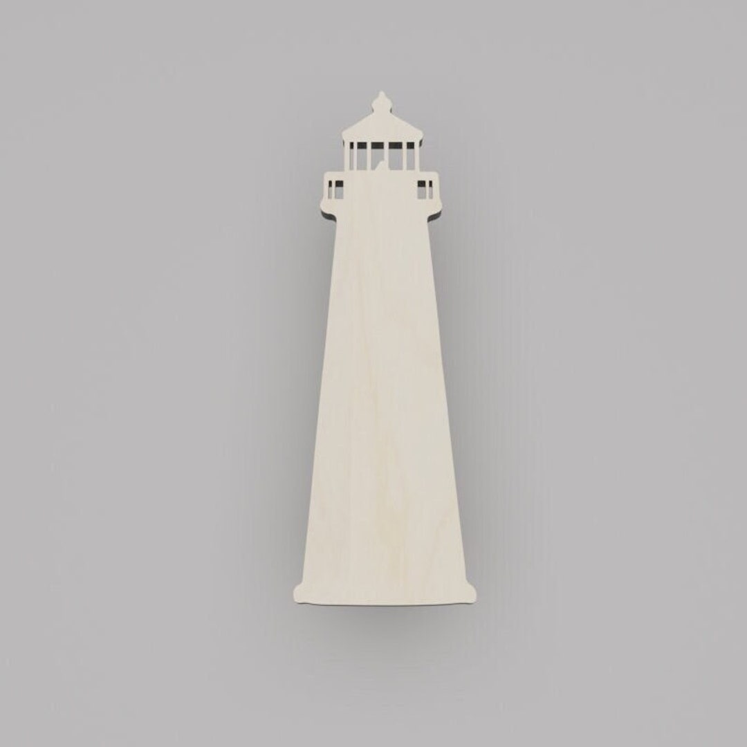 2" - 34" Lighthouse Wooden Cutout Shape, Silhouette, Gift Tags ...