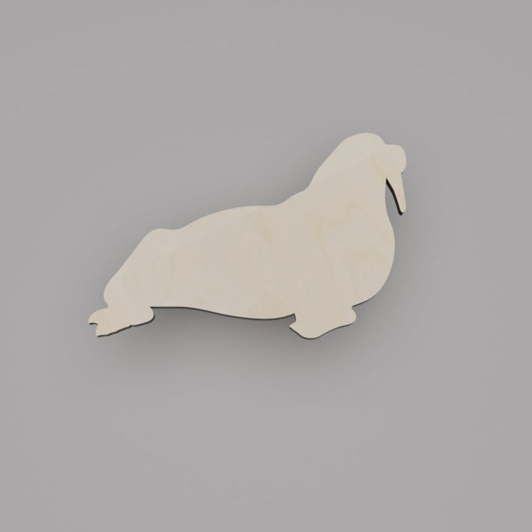 2" - 34" Walrus Wooden Cutout Shape, Silhouette, Gift Tags Ornaments ...