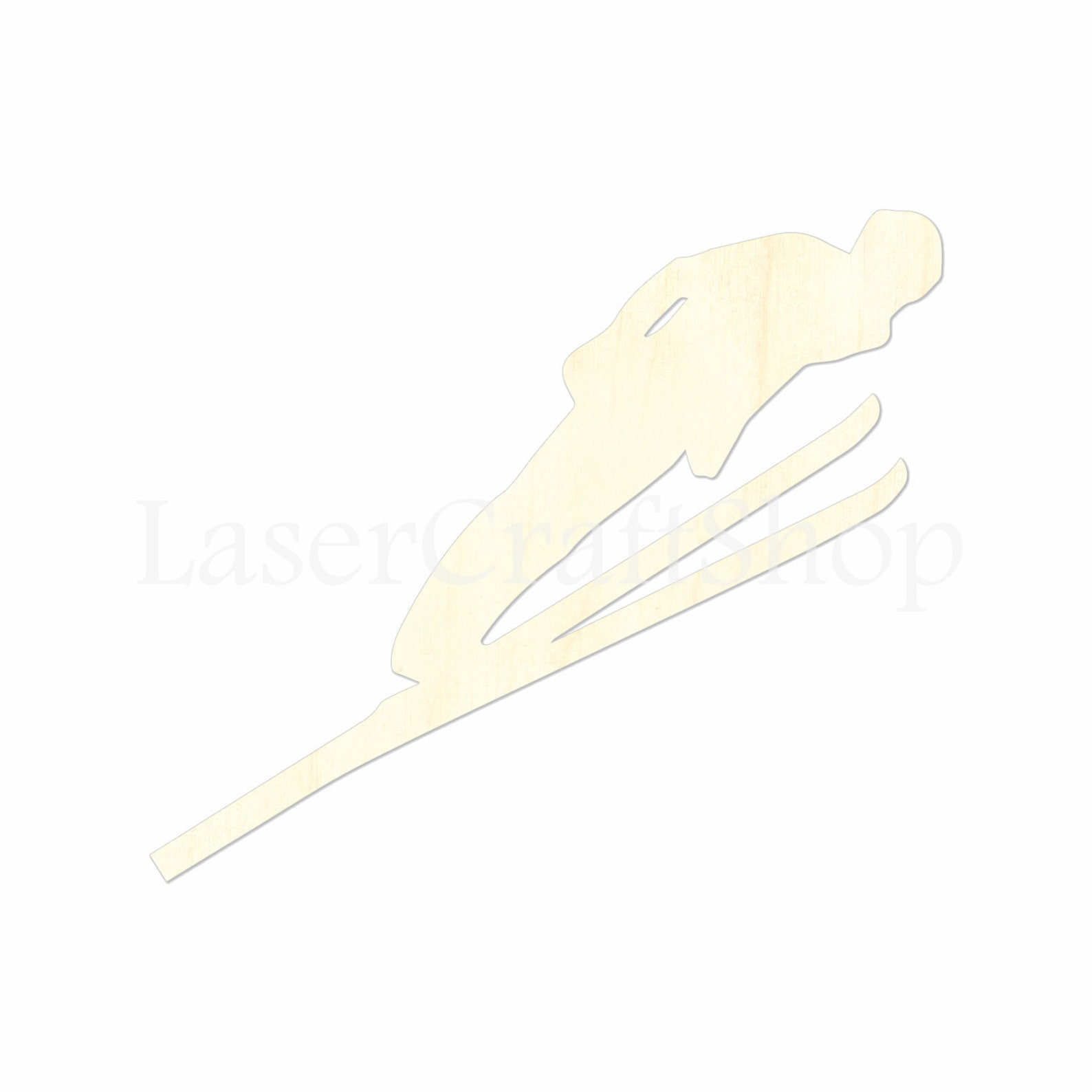2" - 34" Skier, Ski Wooden Cutout Shape, Silhouette, Gift Tags ...